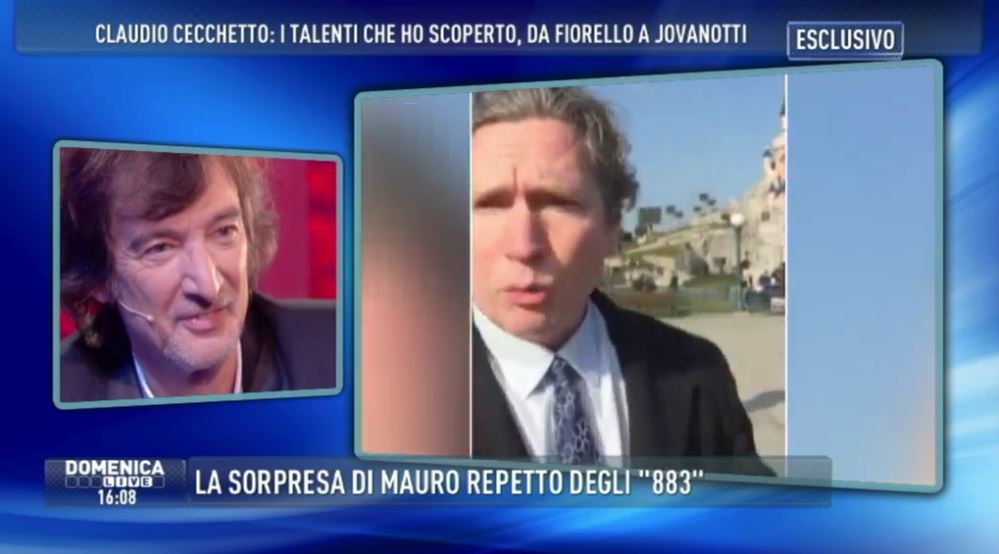 Cecchetto a Domenica Live si racconta su vita privata e carriera