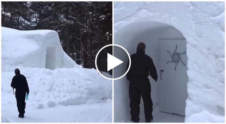Ha trascorso 15 anni a costruire un igloo: ecco il suo grande segreto