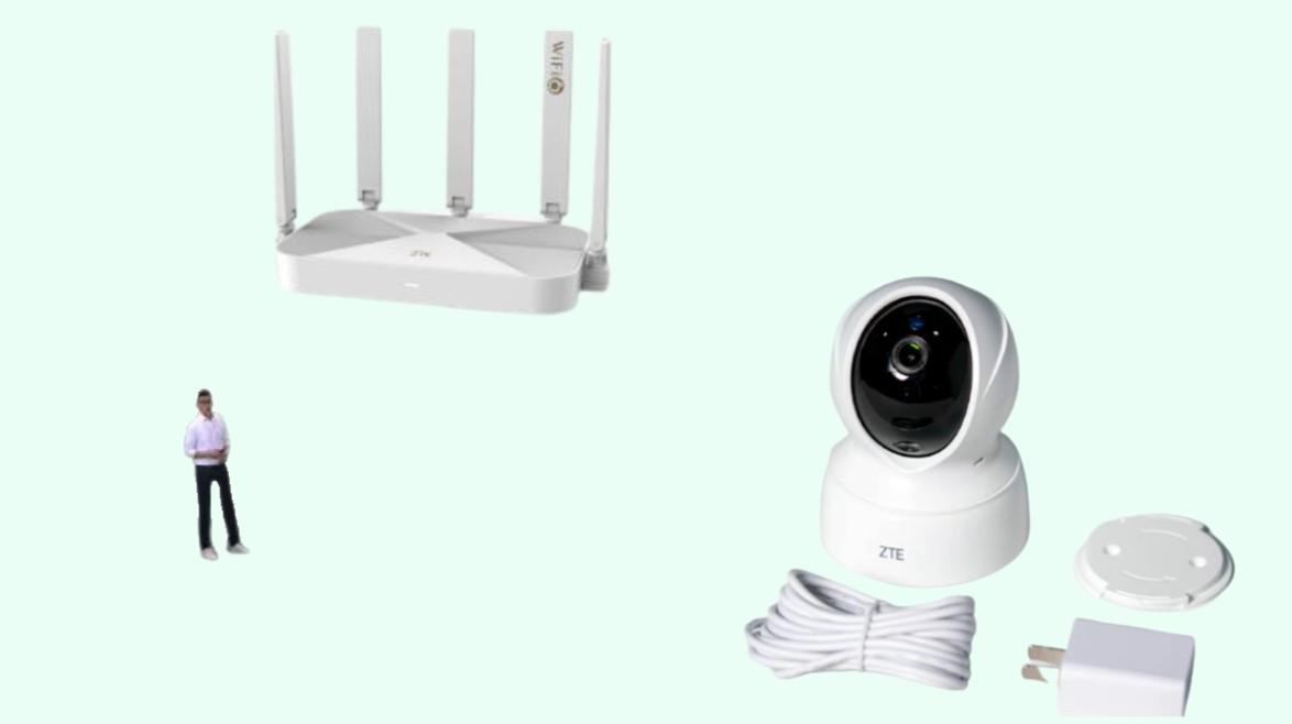 ZTE presenta un nuovo router Wi-Fi e una webcam smart con funzioni AI based