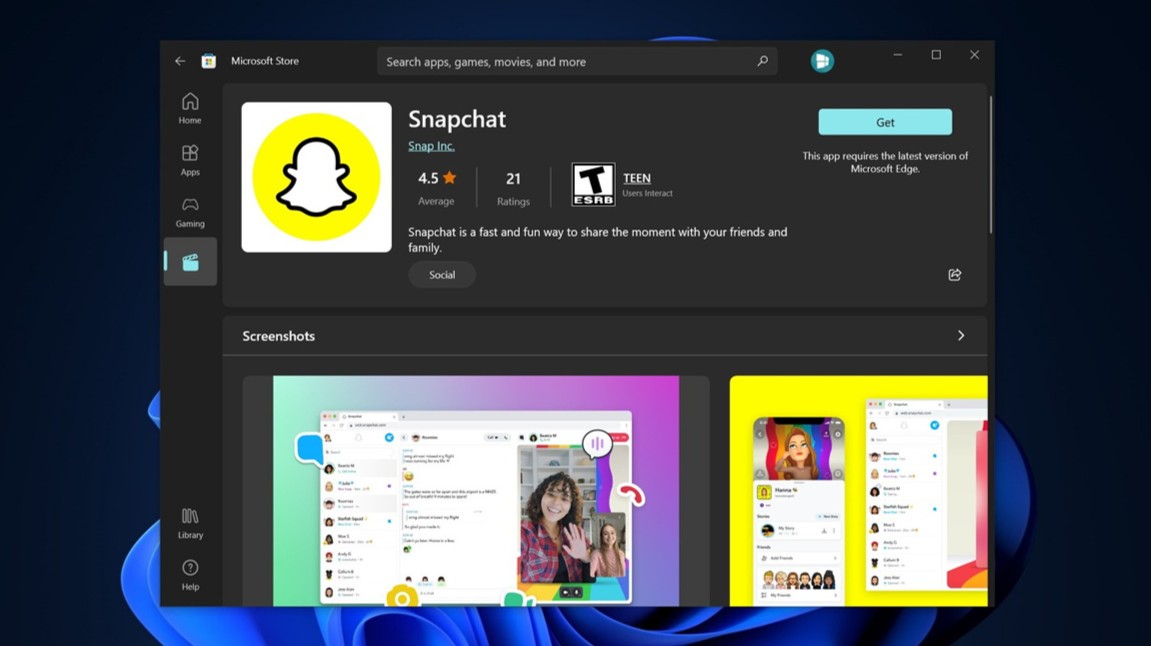 Snapchat: ufficiale la versione per Windows scaricabile dal Microsoft Store