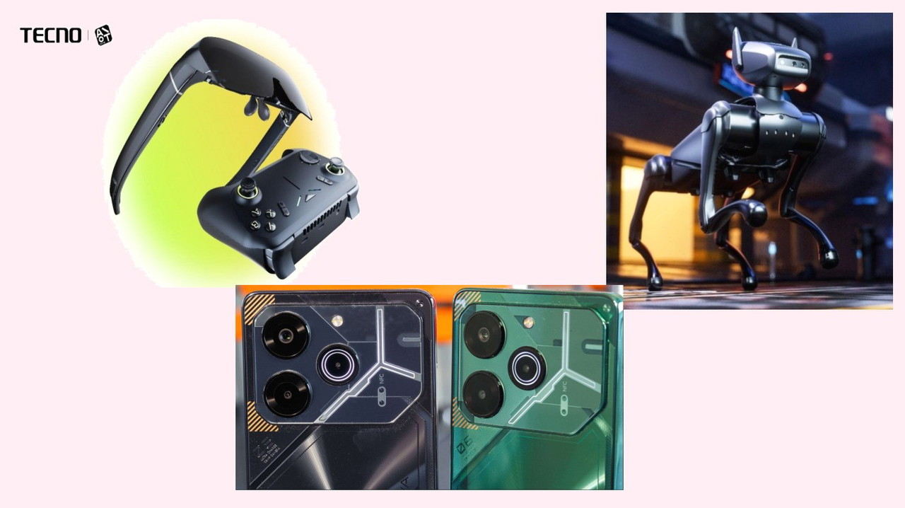 Tecno al MWC 2024: occhiali smart, console, cane robot, smartphone