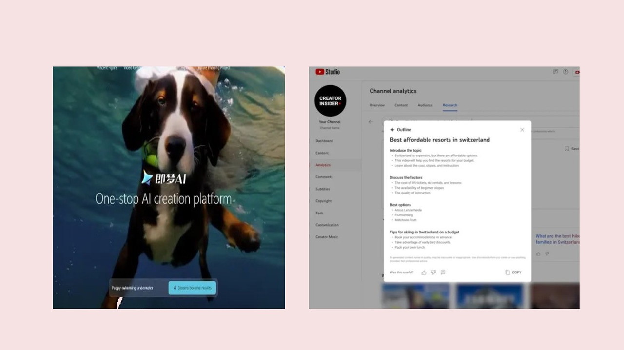 ByteDance e YouTube potenziano la creazione di contenuti con intelligenza artificiale