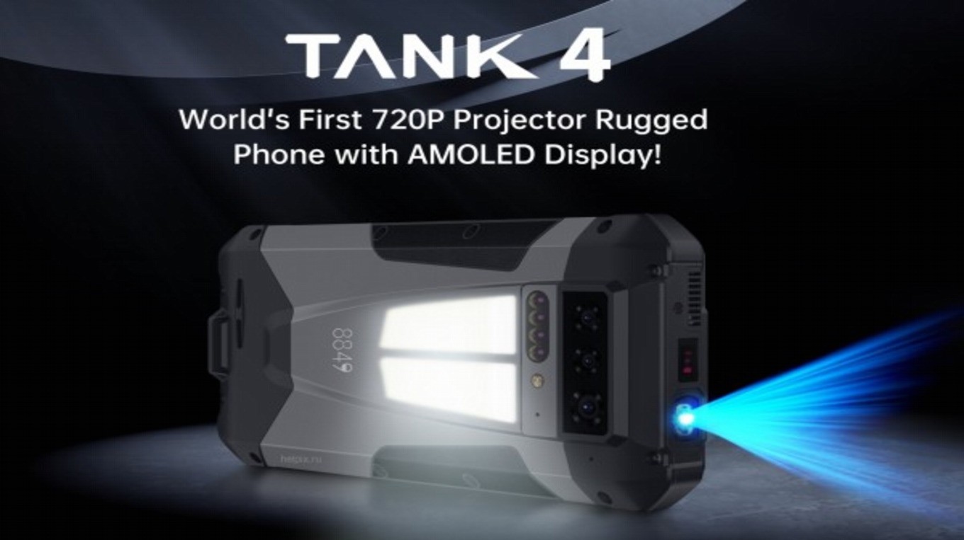 8849 Tank 4: il nuovo smartphone blindato con proiettore, torcia e batteria