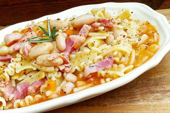 Pasta mista con fagioli e pancetta - Fidelity Cucina
