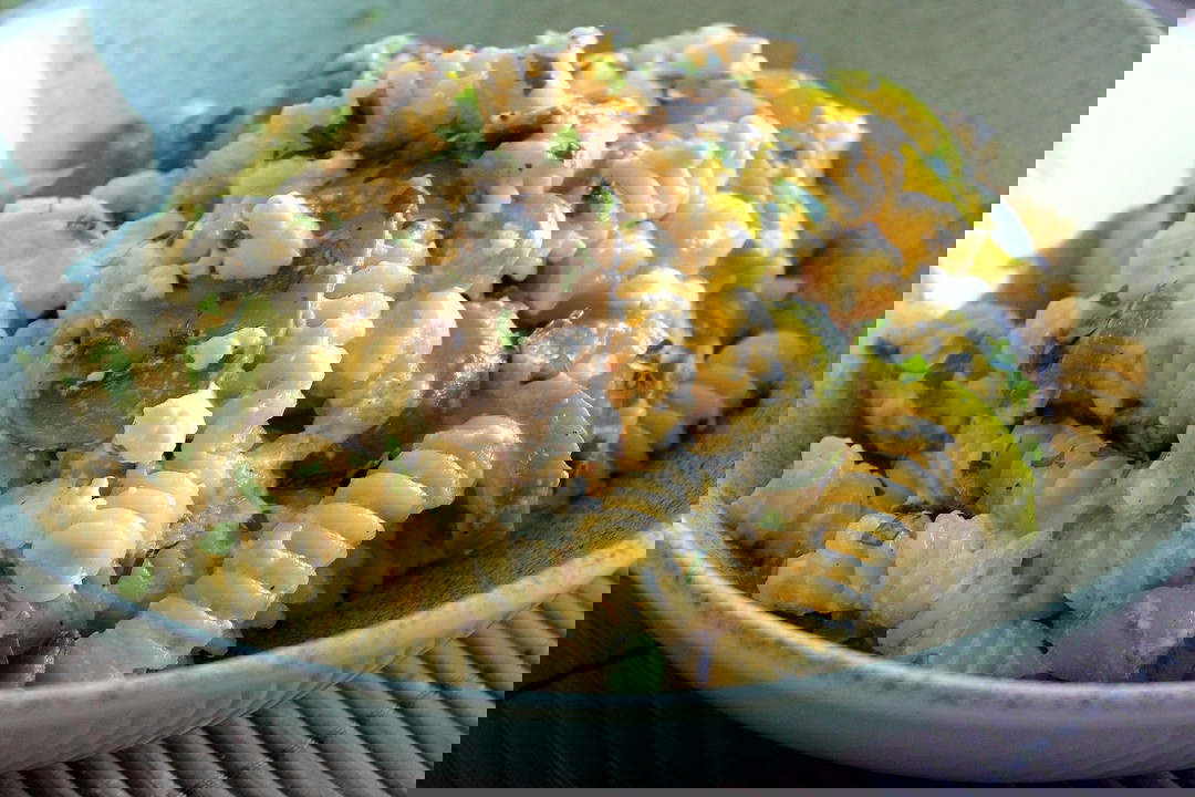 Fusilli con zucchine, funghi e ricotta fresca - Fidelity Cucina