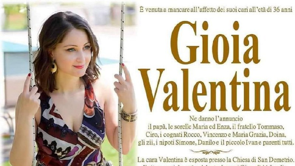 Tristezza e dolore, Gioia Valentina è deceduta a soli 36 anni