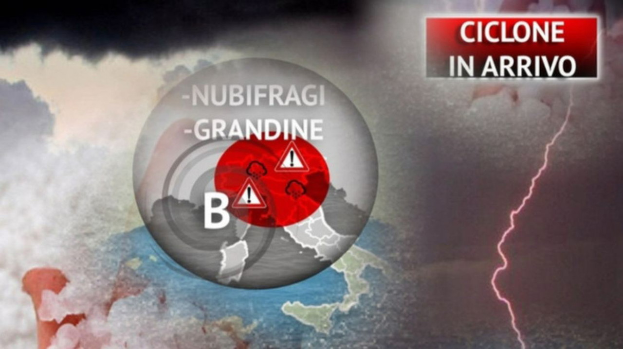 Meteo Italia, attenzione: in arrivo ciclone con nubifragi e grandine